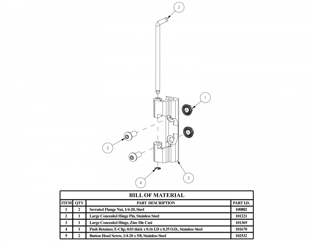 Hinge Replacement (1pc) - MROSupply.com