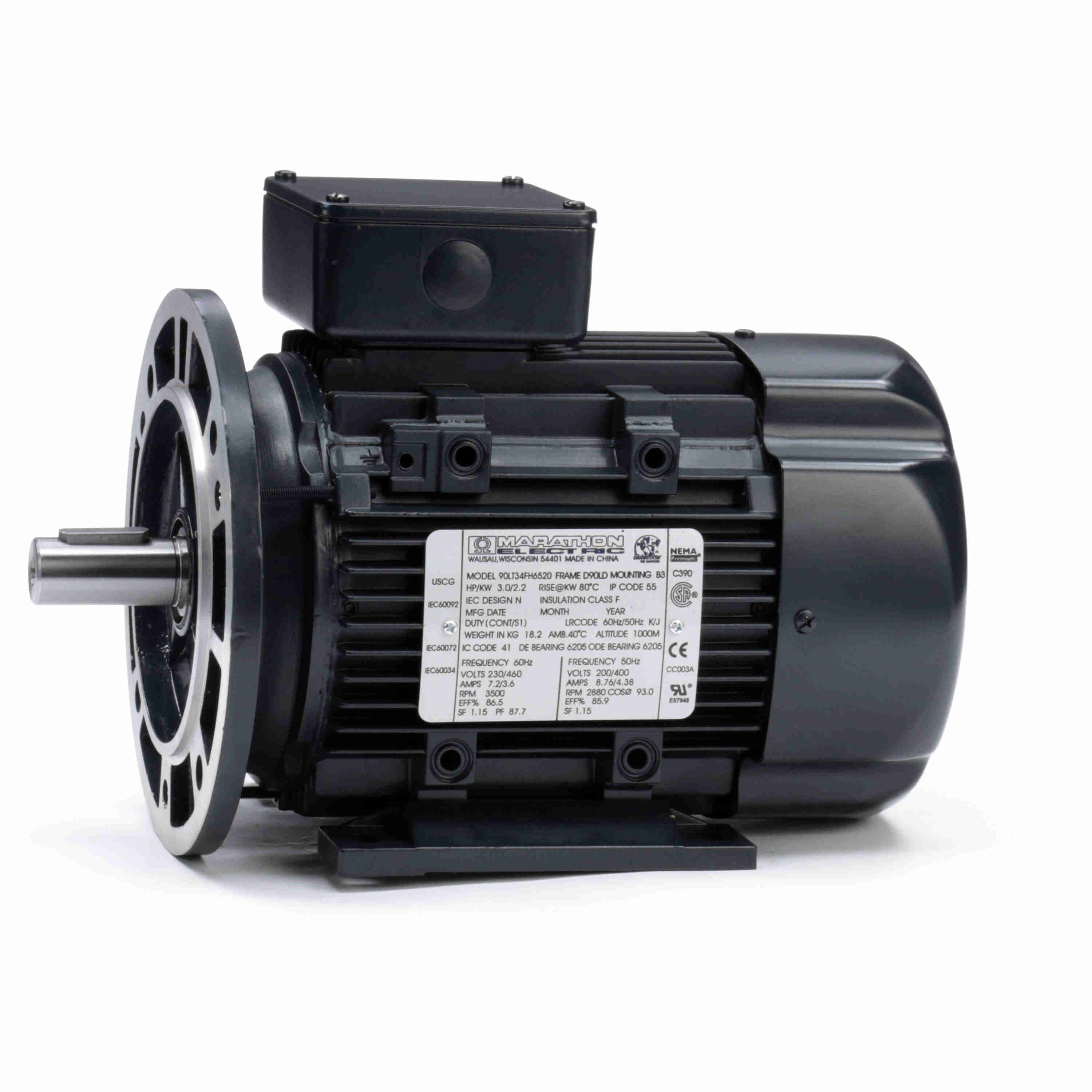 R399A Model#: 090LT34FH6520 HP: 3 RPM: 3600 Frame: 90L Enclosure: TEFC ...