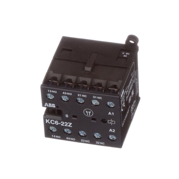ABB KC6-22Z-01 Relay Mini Contactor 4-Pole 24VDC 2NC/2NO Aux. Cntcts Screw Terminals - MROSupply.com