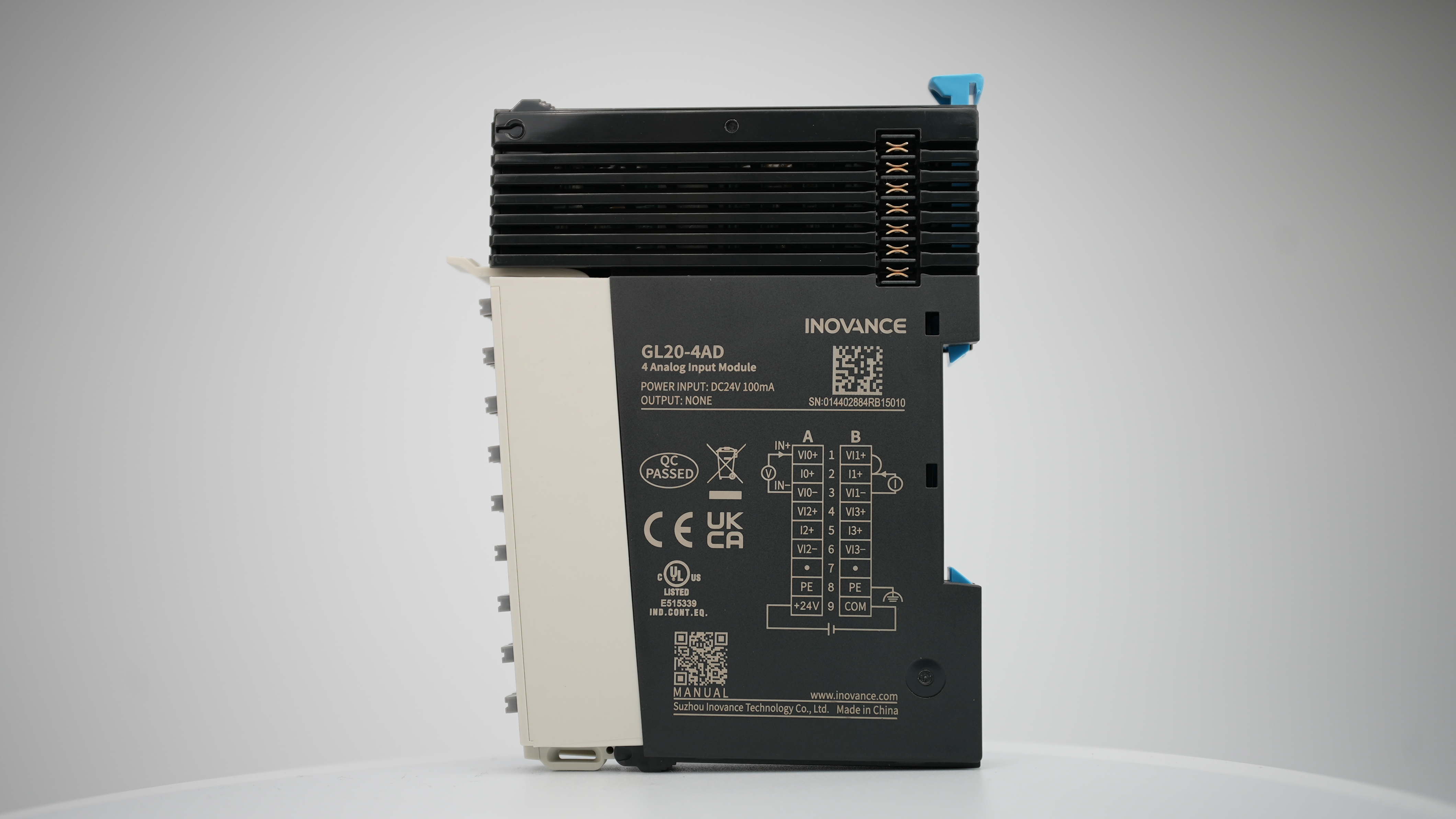 Inovance GL20-4AD 4 x analog inputs module spring clamp - MROSupply.com