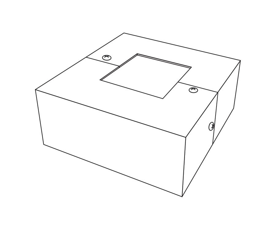 RAB BC4 POLES BASE COVER 4 INCHES SQUARE STEEL POLE 2 PIECES STEEL WITH ...