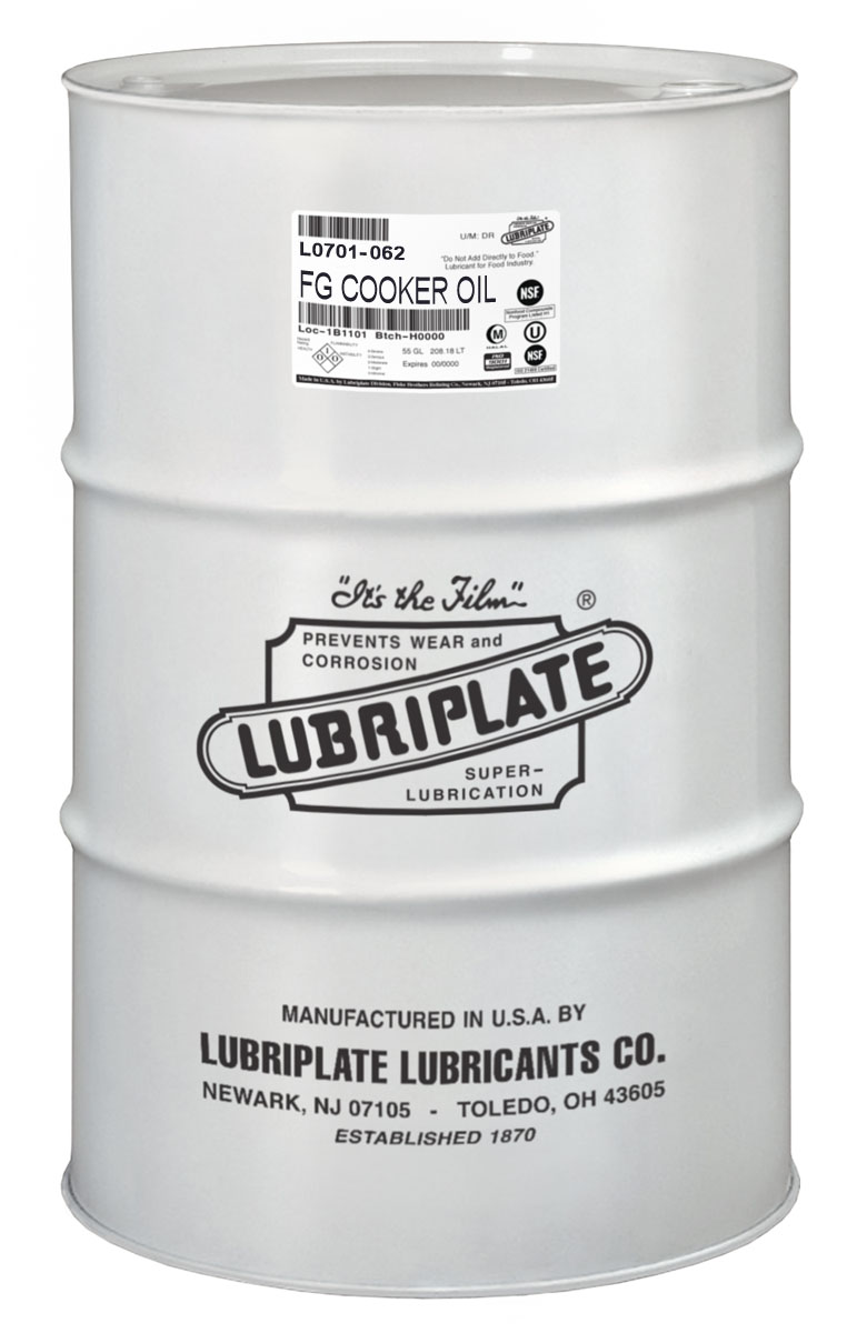 Lubriplate L0701-062 FG COOKER OIL 55 GAL DRUM H-1/Food Grade Fluid For ...